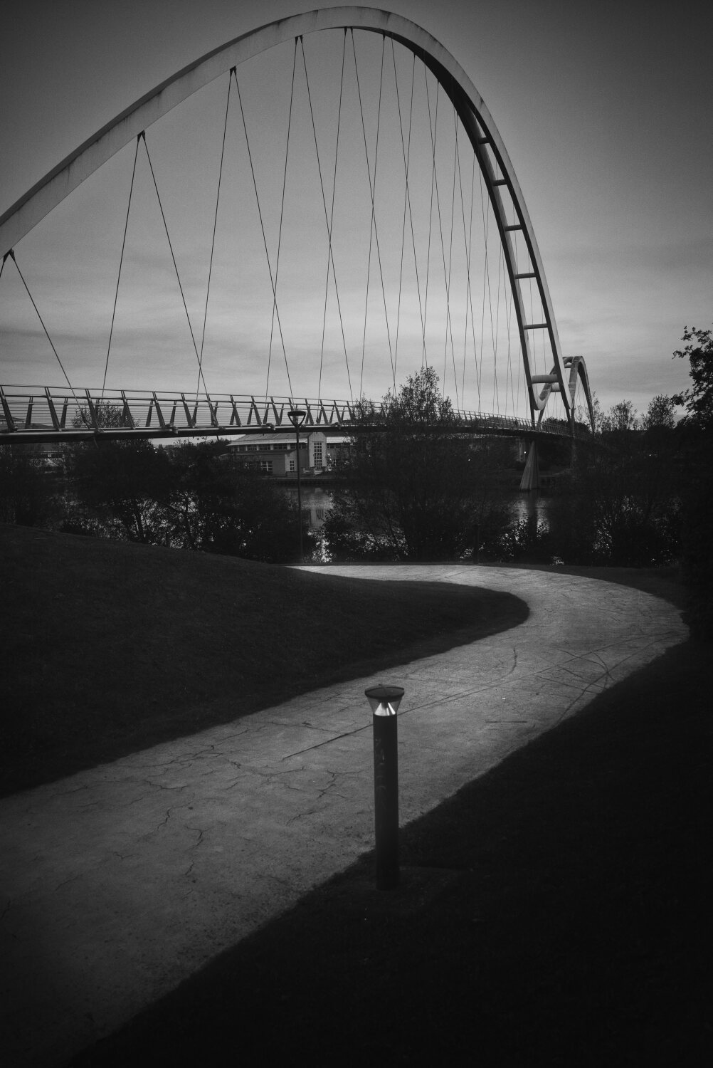 Infinity Bridge, Stockton at night - View From Without