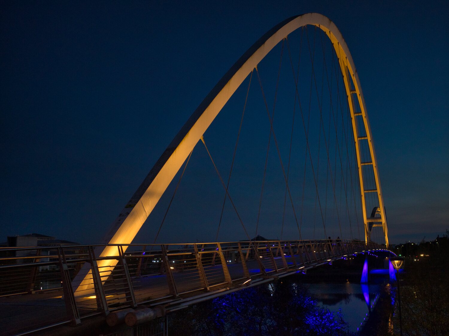 Infinity Bridge, Stockton at night - View From Without